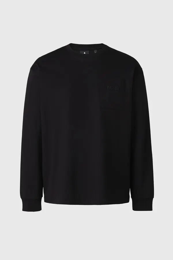Mackage Trey Long Sleeve Crew Neck T-shirt - Black
