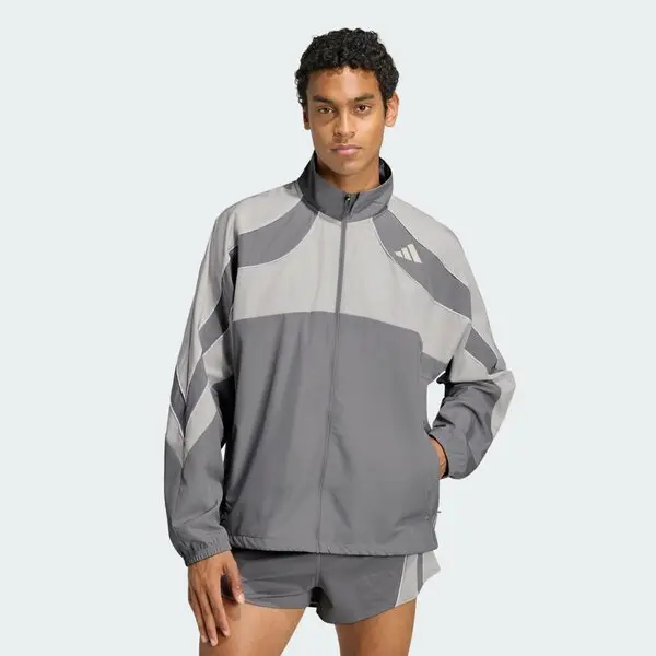 Adidas Adizero Archive Running Jacket Grey Three