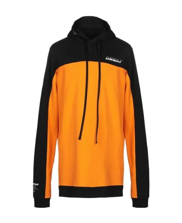 BEN TAVERNITI UNRAVEL PROJECT Color-blocked Hooded Sweater - Orange