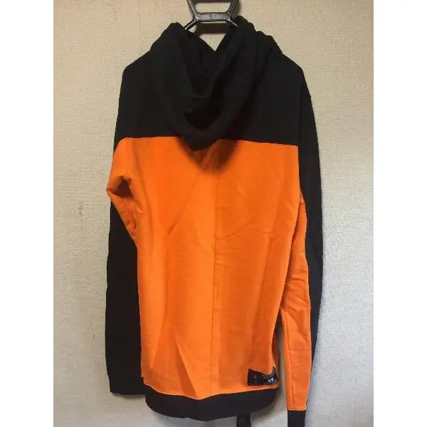 BEN TAVERNITI UNRAVEL PROJECT Color-blocked Hooded Sweater - Orange