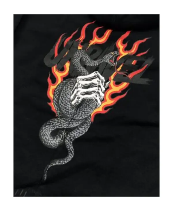 BEN TAVERNITI UNRAVEL PROJECT Hooded Sweatshirt With Graphic Detail - Black