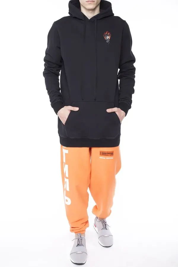 BEN TAVERNITI UNRAVEL PROJECT Hooded Sweatshirt With Graphic Detail - Black