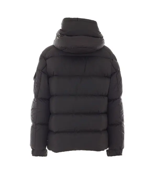 Moncler Maya 70 Hooded Short Puffer Jacket - Black