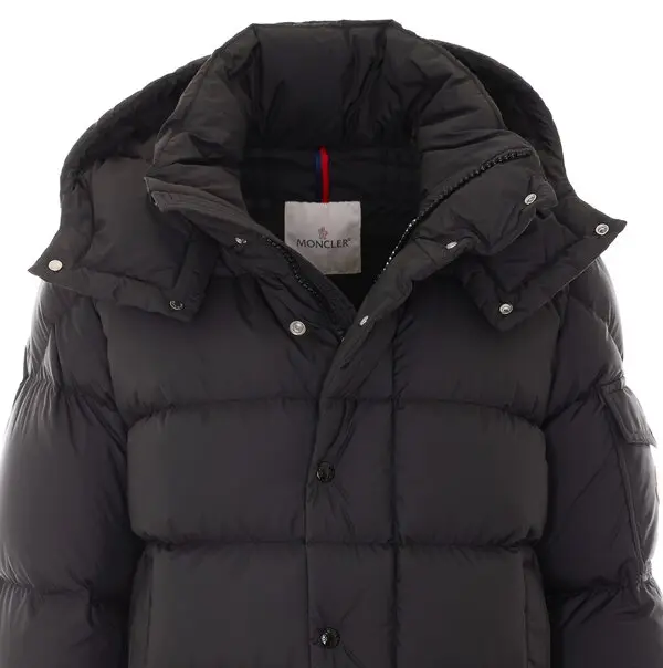 Moncler Maya 70 Hooded Short Puffer Jacket - Black