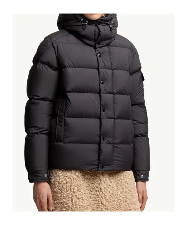 Moncler Maya 70 Hooded Short Puffer Jacket - Black