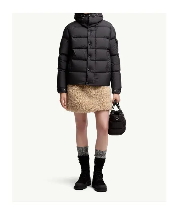 Moncler Maya 70 Hooded Short Puffer Jacket - Black