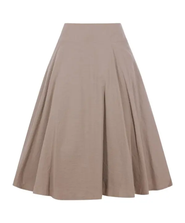 Yohji Yamamoto C/li Poplin Midi Skirt