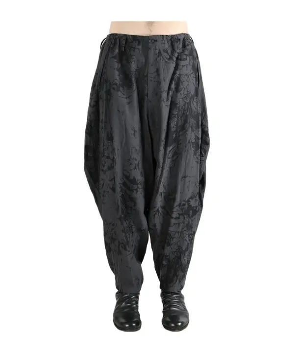 Yohji Yamamoto Jacquard Pattern Drape Pants
