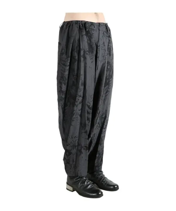 Yohji Yamamoto Jacquard Pattern Drape Pants
