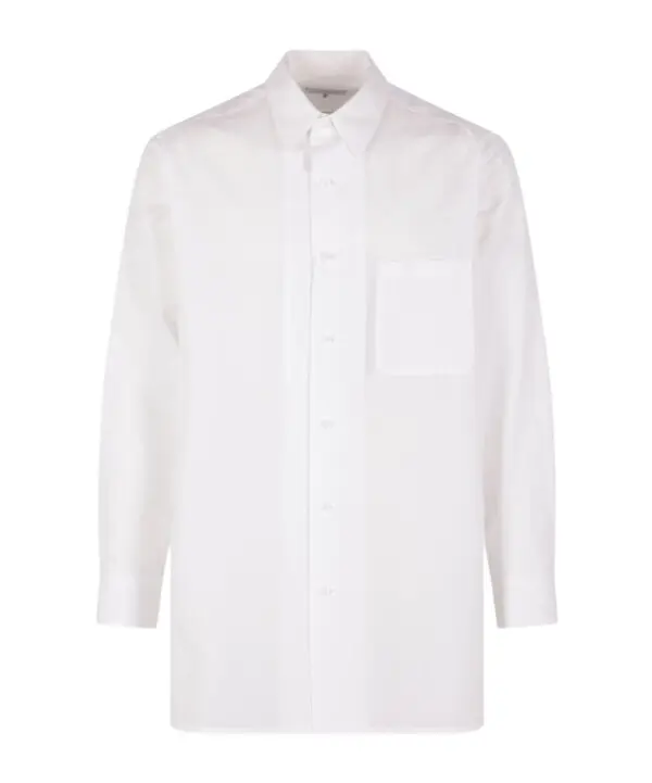Yohji Yamamoto Button-up Long-sleeved Shirt - White