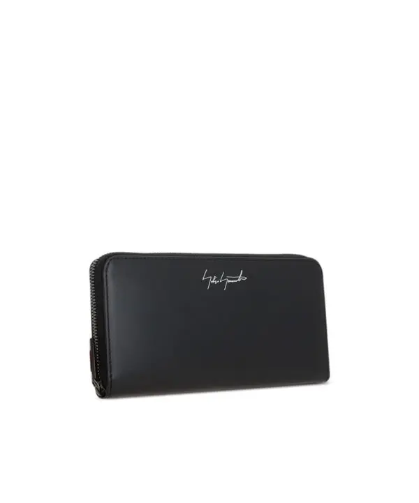 Yohji Yamamoto Logo Zip Around Wallet