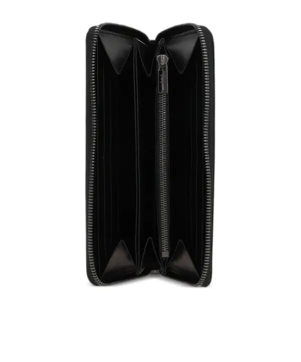 Yohji Yamamoto Logo Zip Around Wallet