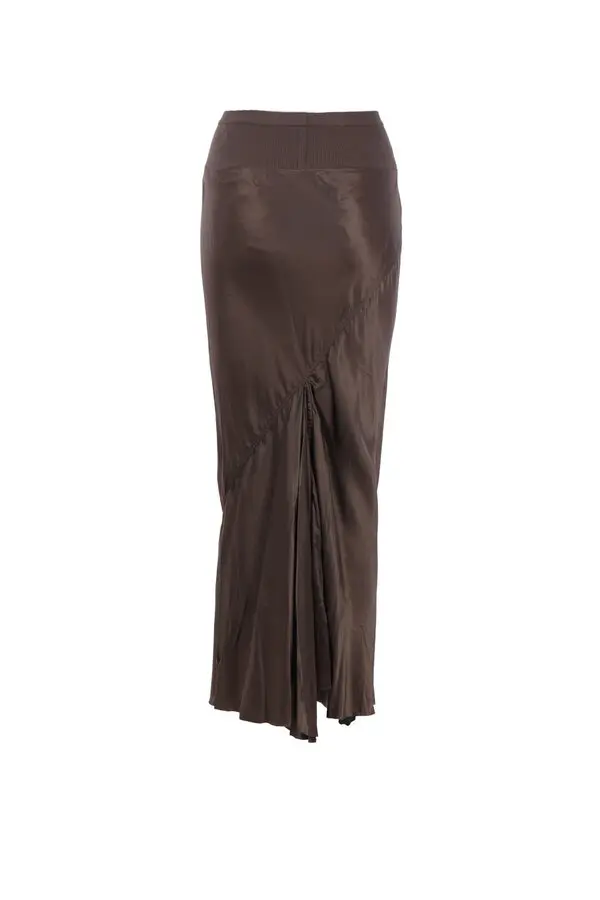 Rick Owens Ribbed Gathered Maxi Skirt