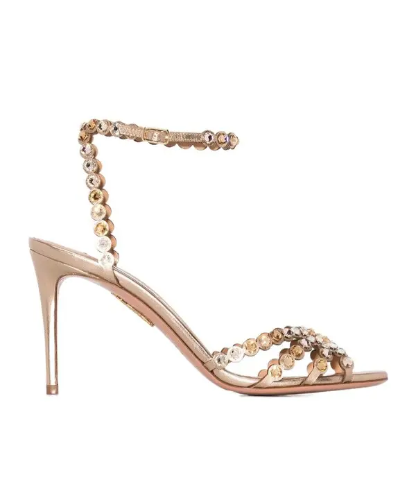 AQUAZZURA Tequila Crystal-embellished Stiletto Sandals