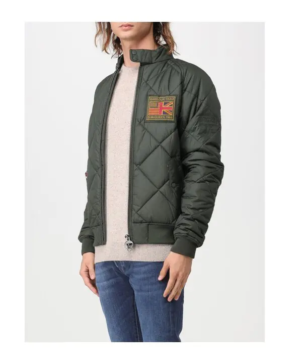 Barbour Logo Patch Zip-up Padded Jacket