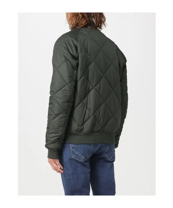 Barbour Logo Patch Zip-up Padded Jacket