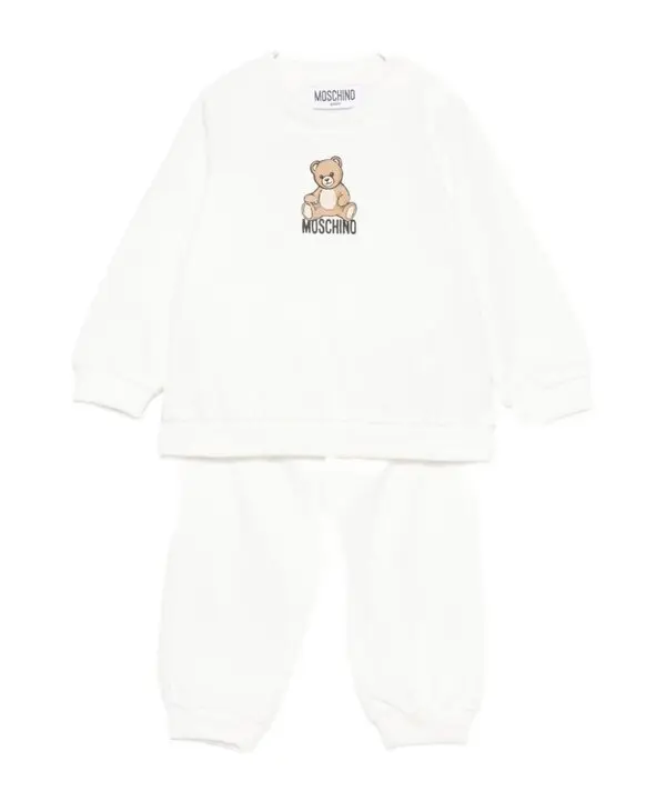 Moschino Teddy Bear Print Tracksuit Set - White
