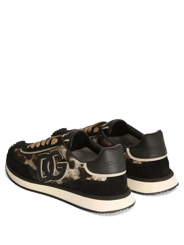 Dolce & Gabbana Leopard Print Dg Cushion Sneakers