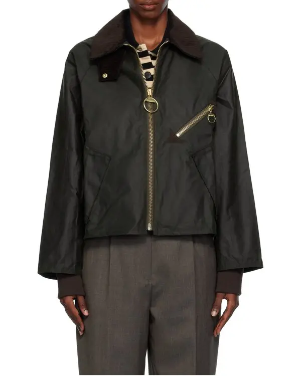 Barbour Corduroy-collar Zip-front Jacket