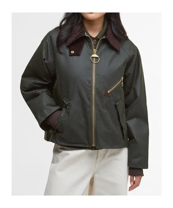 Barbour Corduroy-collar Zip-front Jacket