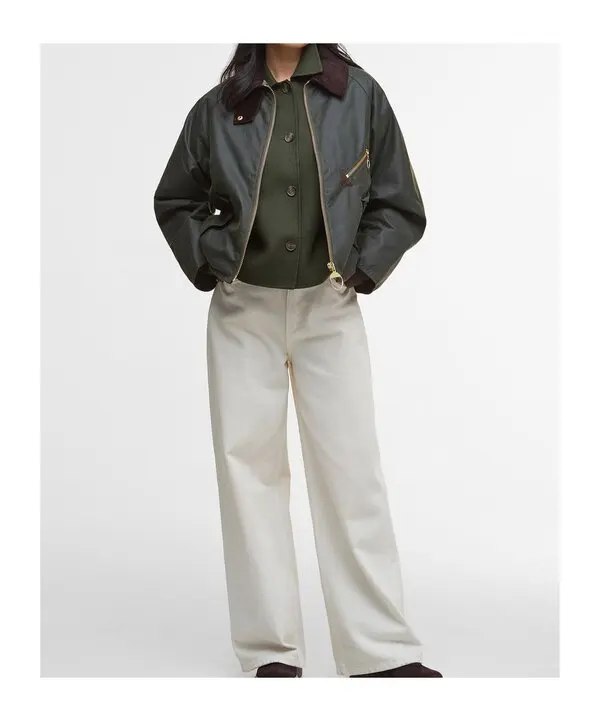 Barbour Corduroy-collar Zip-front Jacket