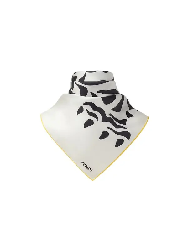 Fendi Silk Foulard With Tiger Print