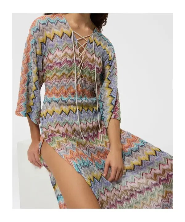 Ermanno Scervino Maxi Dress With Resca Pattern