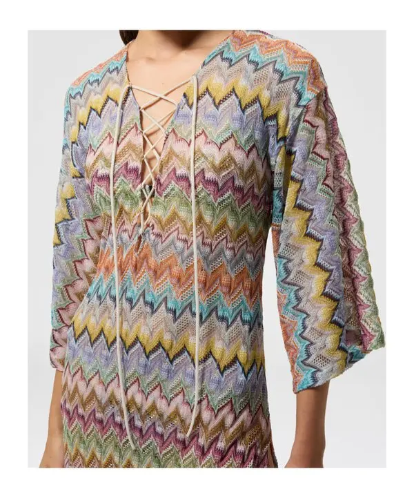 Ermanno Scervino Maxi Dress With Resca Pattern