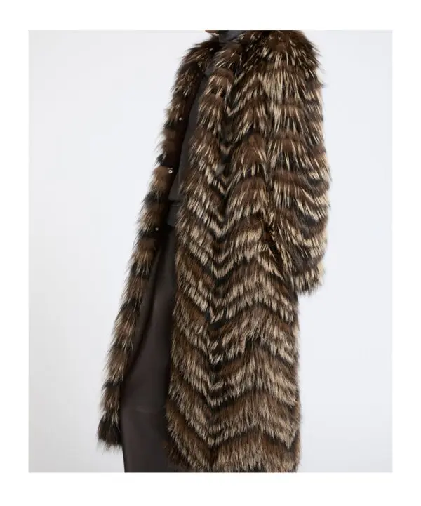 YVES SALOMON Fox Fur Knit Coat