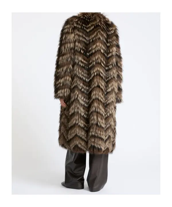 YVES SALOMON Fox Fur Knit Coat