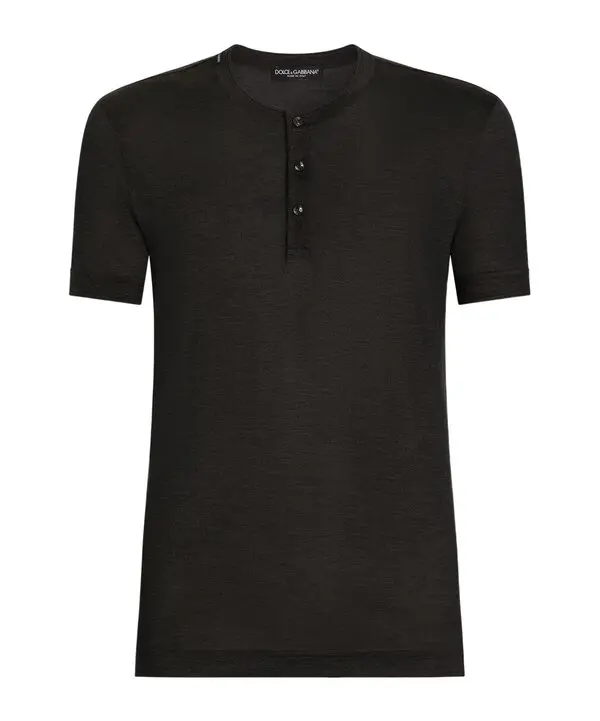 Dolce & Gabbana Dolce Gabbana Henley Short-sleeved T-shirt