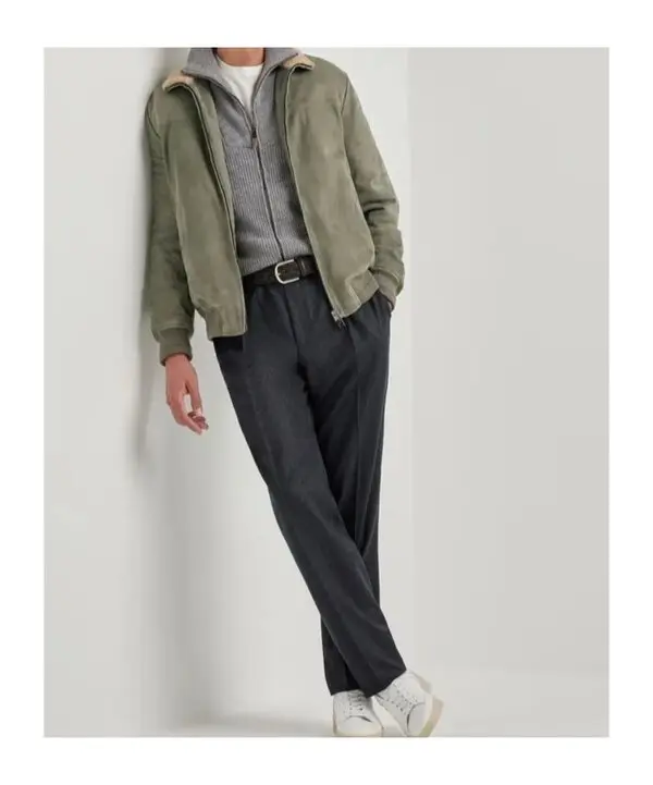 Canali Melange Wool And Cashmere Full-zip Cardigan - Grey