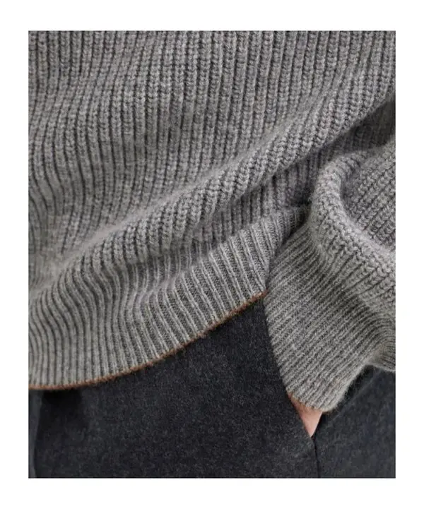 Canali Melange Wool And Cashmere Full-zip Cardigan - Grey