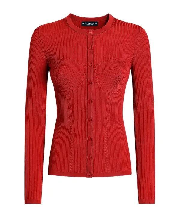 Dolce & Gabbana Ribbed Viscose-knit Cardigan