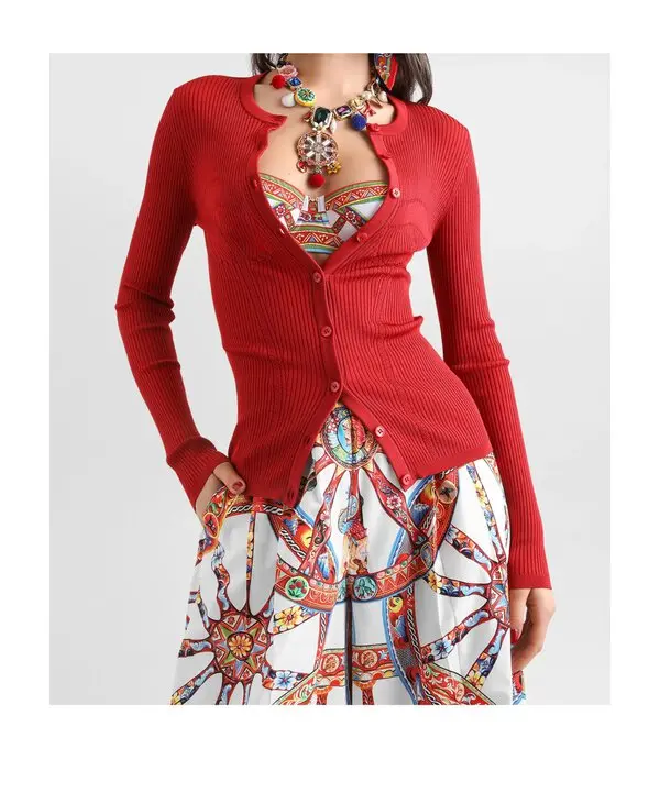 Dolce & Gabbana Ribbed Viscose-knit Cardigan