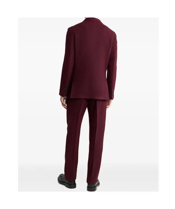 Etro Single-breasted Jacket In Mélange-effect Wool-blend Fabric