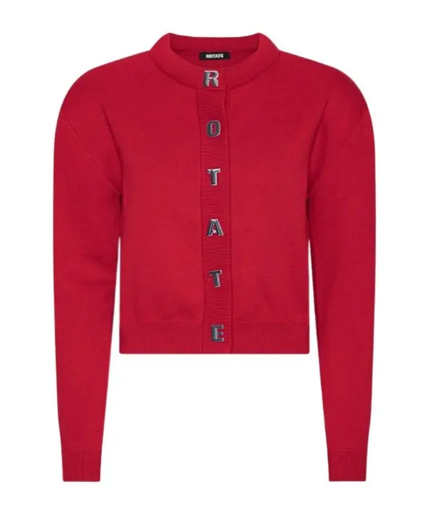 ROTATE BY BIRGER CHRISTENSEN Firm Knit Cardigan - Red