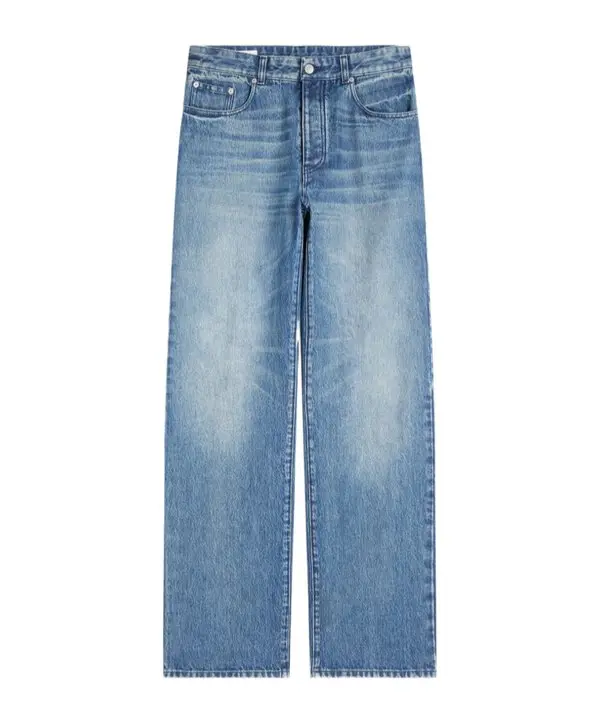 Dries Van Noten Loose Fit Straight Leg Denim Pants