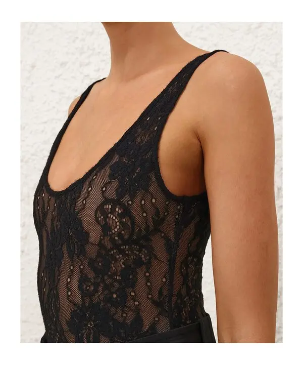 Zimmermann Lace Scoop Bodysuit