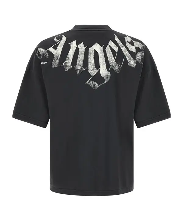 Palm Angels Craquelé Gothic Print T-shirt
