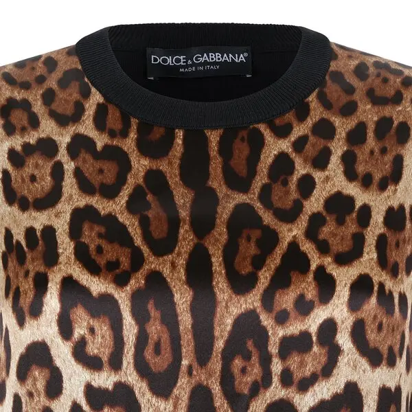Dolce & Gabbana Leopard Print Sleeveless Top