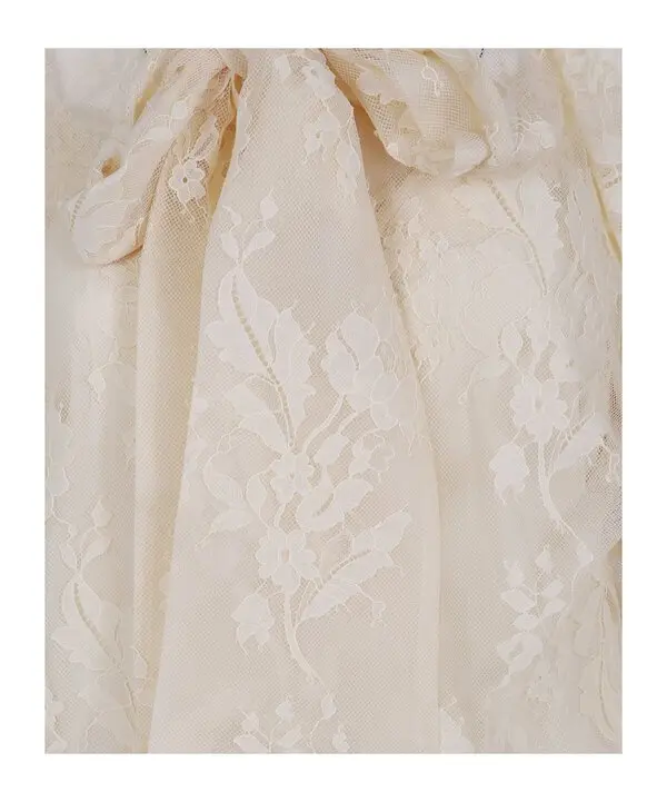 Zimmermann Valiant Lace Pussybow Blouse - Sand