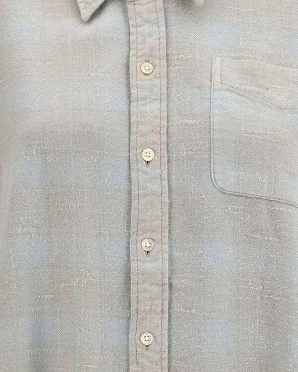 R13 Distressed Oversized Shirt - Blue