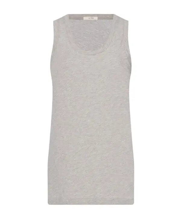 THE ROW Elana Tank Top - Light Gray Blend