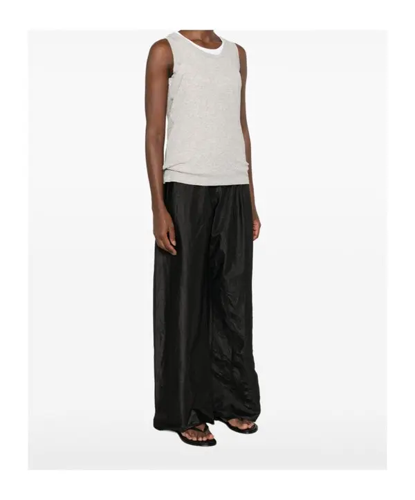 THE ROW Sleeveless Jersey Tank Top - Light Gray Blend