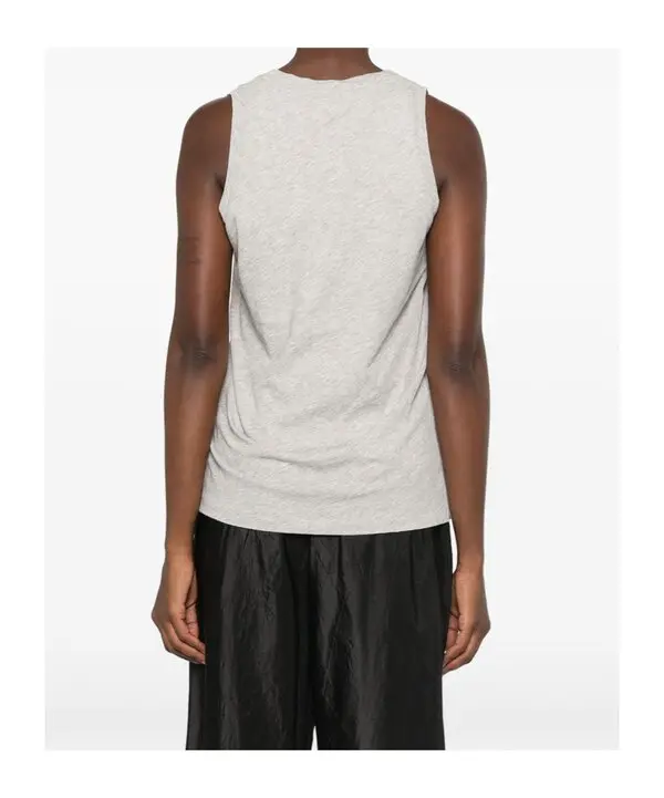THE ROW Sleeveless Jersey Tank Top - Light Gray Blend