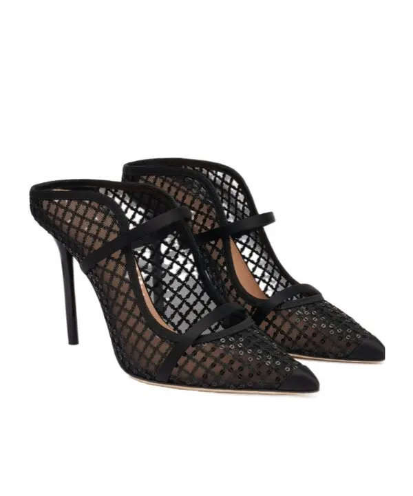 MALONE SOULIERS Maureen 100 Sequin Mesh Mules