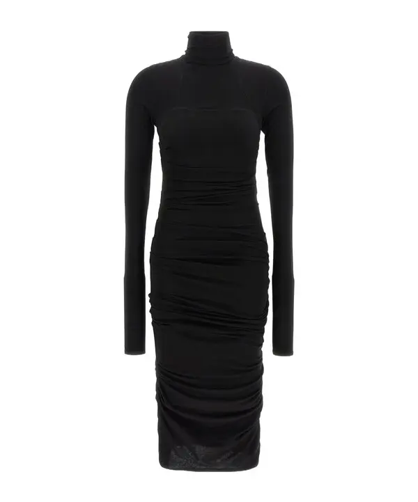 Elisabetta Franchi Long Sleeve Turtleneck Dress