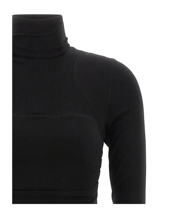 Elisabetta Franchi Long Sleeve Turtleneck Dress