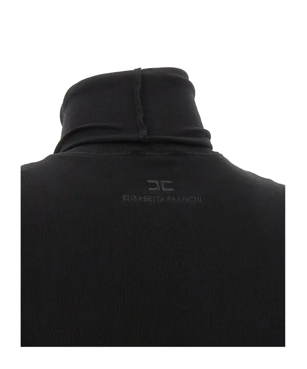 Elisabetta Franchi Long Sleeve Turtleneck Dress